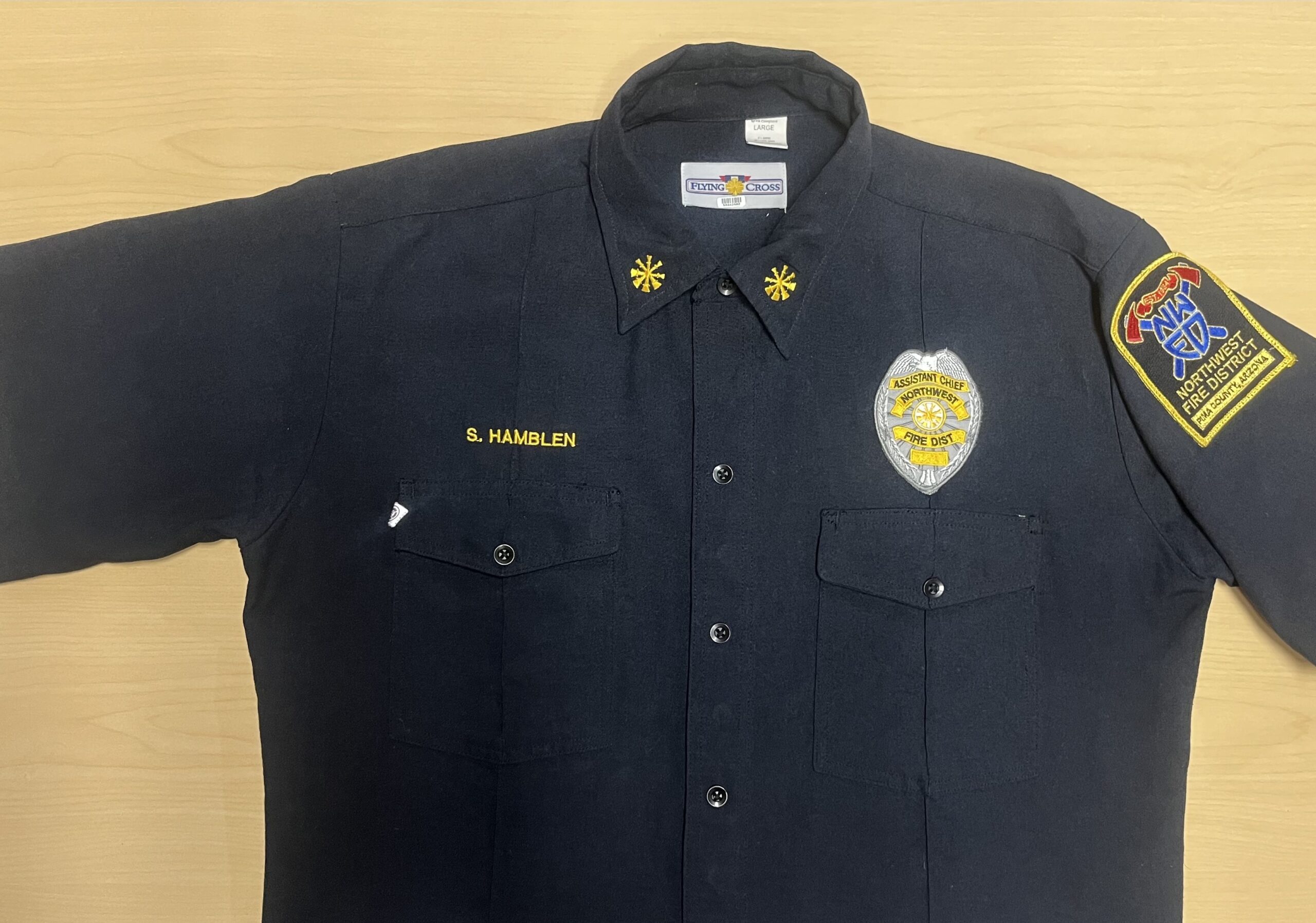 Embroidered Flying Cross Class A Long Sleeve Button Down – NWFD Uniform ...